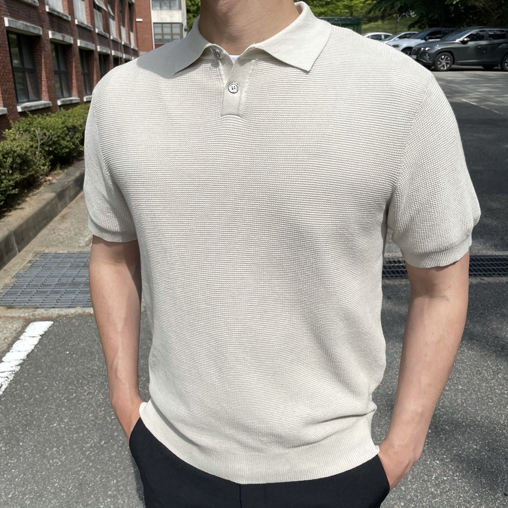 남자 머슬핏 린넨 니트 카라티 검정색 빅사이즈 링클프리 반팔 카라티 아이보리 슬랙스 남친 데이트 소개팅룩 코디 네이버 블로그