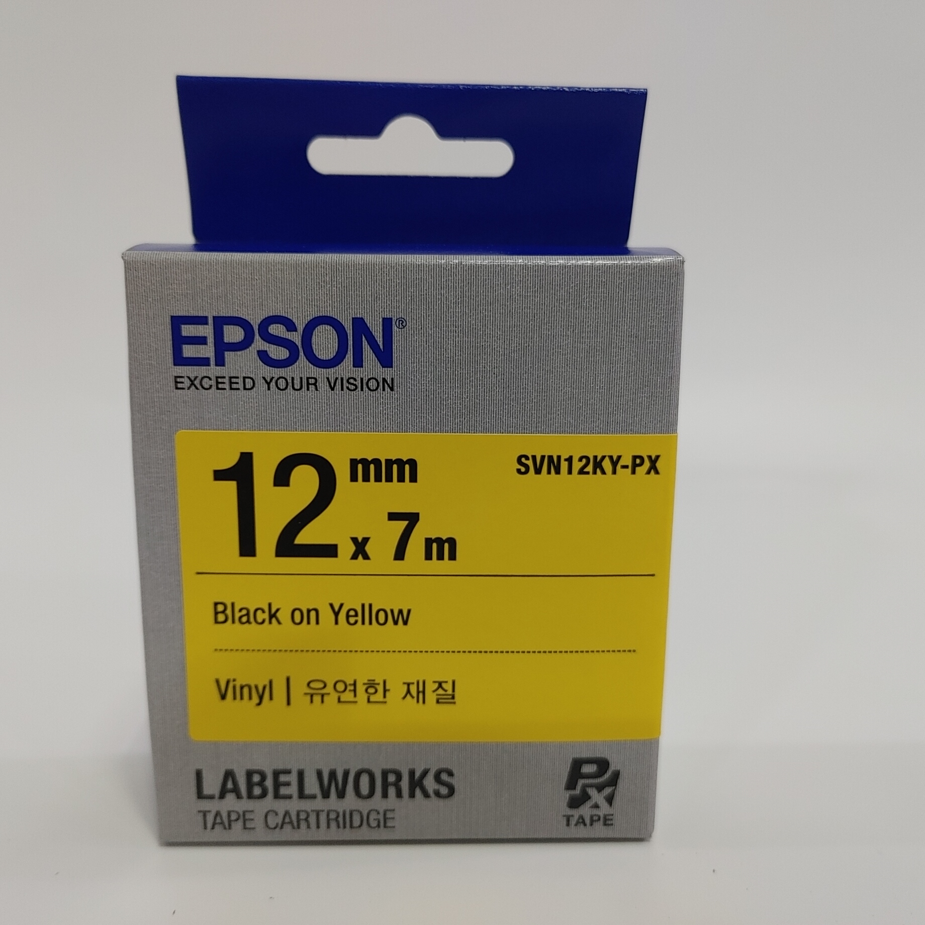 엡손 Lw K740wh 라벨프린터로 엡손 Svn12ky Px 12mm 라벨테이프로 아이스커피 테이크아웃잔에 바코드 스티커